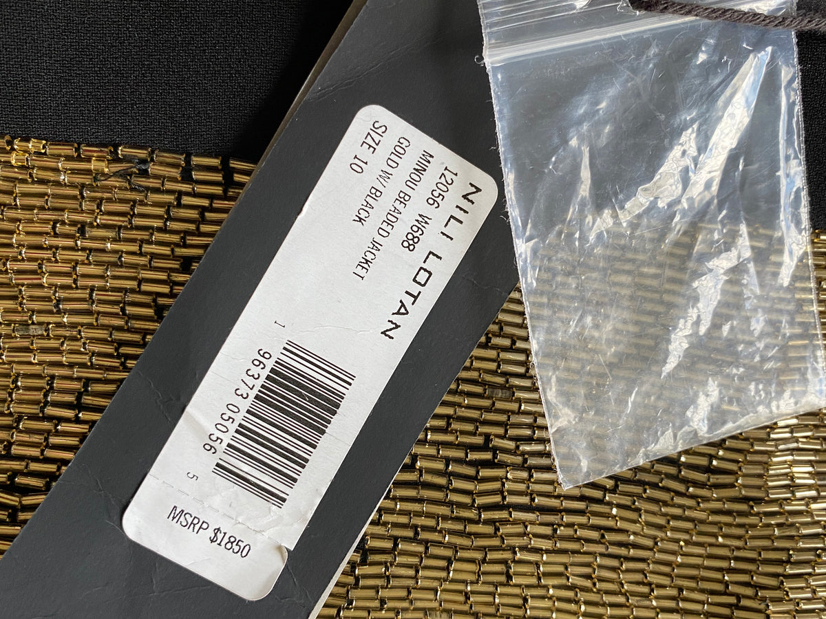 Nili LOTAN Heavily Sequinned Gold Jacket – Marina Vintage Uk