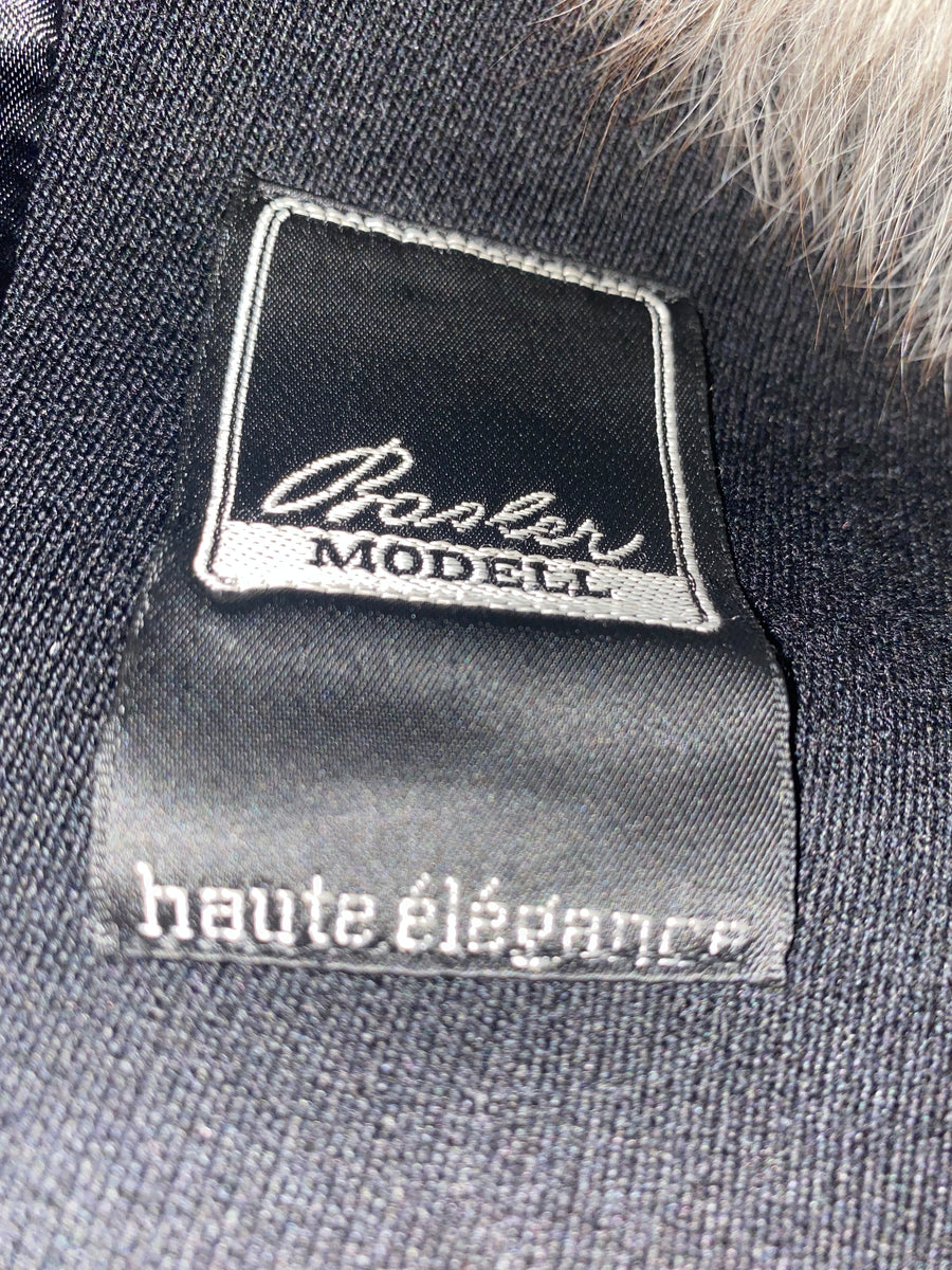 Vintage Basler Modell Black Coat with Fox Collar – Marina Vintage Uk